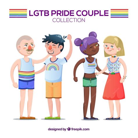 Free Vector Lgtb Pride Couples Collection