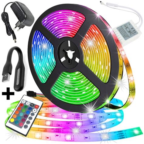 Taśma LED RGB 15m Zestaw do Pokoju GRATIS LAMPKA 11403508505