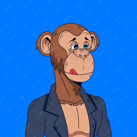 Premium Vector Hand Drawn Nft Style Ape Illustration
