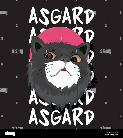 A Cat Character Book Cover Design On A Black Background Stock Vector