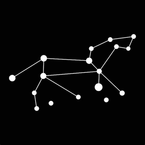 Premium Vector Leo Constellation Map Vector Illustration