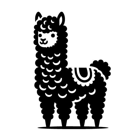 Playful Black And White Llama 65398653 Vector Art At Vecteezy