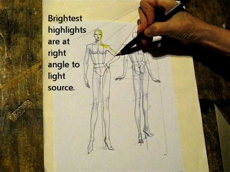 Illustrating Light Shadow Fashion Body Light Shadow Fashion