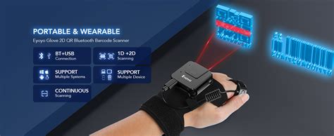 Eyoyo 2d And 1d Wearable Glove Barcode Scanner Bluetooth Ring Finger