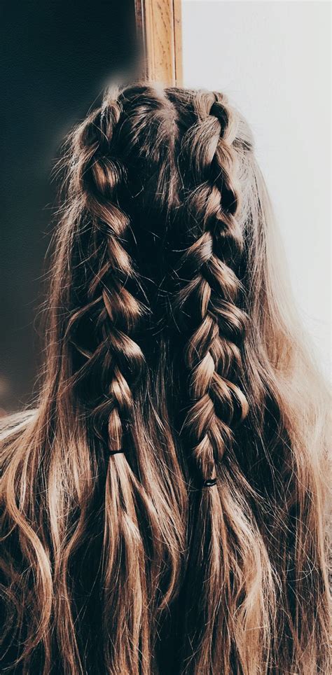 Half Up Double Dutch Braids Dutch Braid Hairstyles Dutch Braids Long