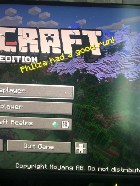 I Open Minecraft To This Splash Text R Philza