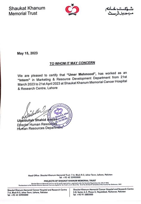 Umer Mehmood On Linkedin Internshipexperience Communityservice