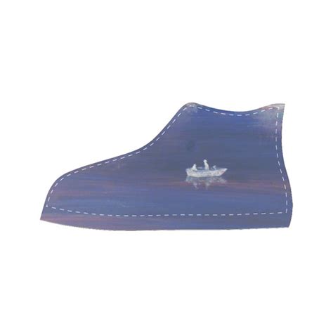 Gone Fishing 2 Mens Classic High Top Canvas Shoes Large Size Model