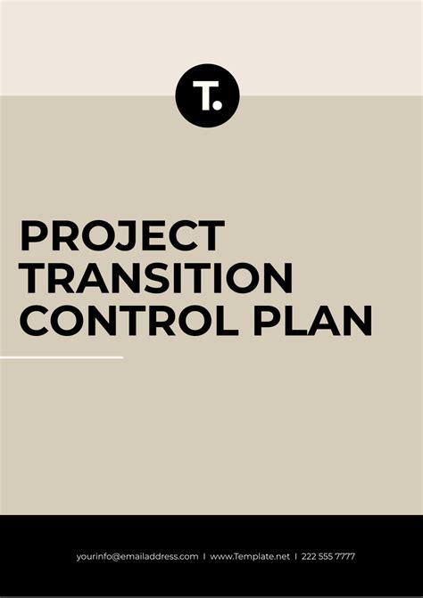 Project Transition Control Plan Template Edit Online Download Example Template Net