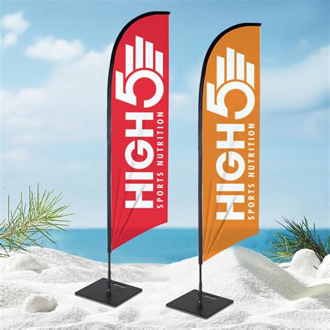 Custom Promotional Beach Flag Feather Banner Flag Kit With Ground Spike