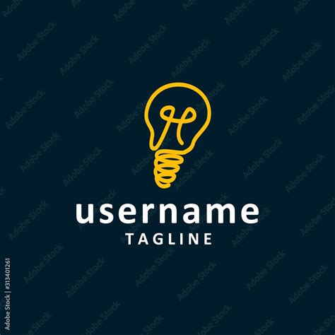 Monoline Bulb Logo Design Inspiration Monoline Lamp Logo Design