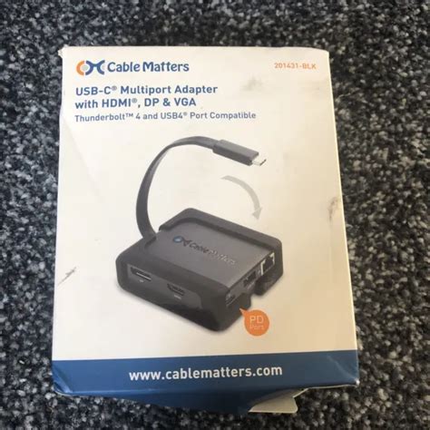 Cable Matters Usb C Multiport Adapter Displayport 8k Ethernet 2xusb