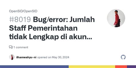 Bugerror Jumlah Staff Pemerintahan Tidak Lengkap Di Akun Warga
