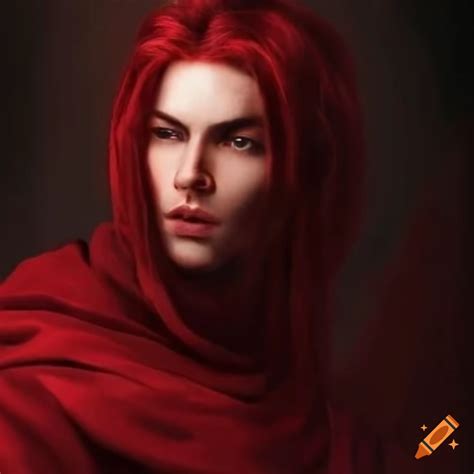 Portrait Of A Stylish Man With Red Hair And A Cloak On Craiyon