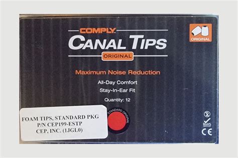 Cep Ear Canal Tips Pack 12 Aviation Equipment Australia