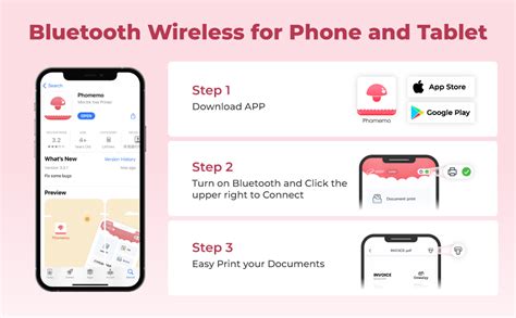 Amazon Com Portable Printers Wireless For Travel Bluetooth Thermal Mobile Printer Support