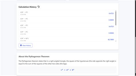 Pythagorean Theorem Calculator Using HTML CSS And JavaScript With Source Code SourceCodester