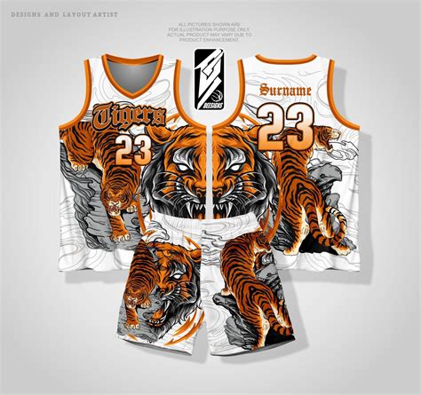 Free Customize Of Name And Number Only Basketball Terno Jersey Tigers 01 Full Sublimation High