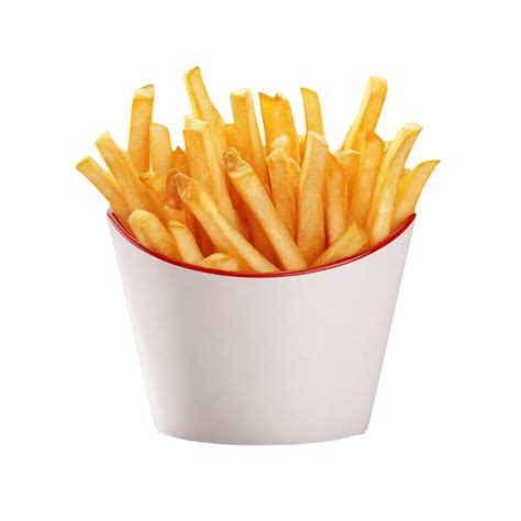 Ai Generated Crispy French Fries In A White Paper Carton 35906758 Png