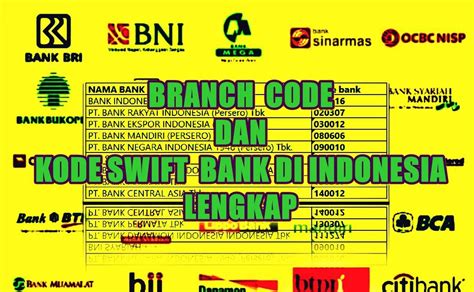 branch code bank di indonesia lengkap kode swift kanalmu