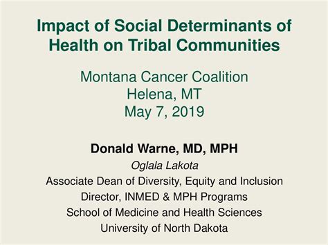 Helena Mt May 7 2019 Donald Warne Md Mph Oglala Lakota Ppt Download