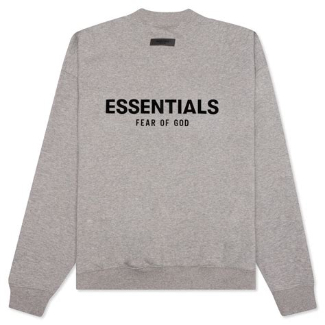 Fear Of God Essentials Crewneck Dark Oatmeal Feature