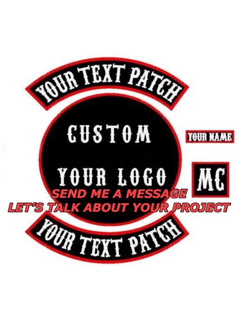 Custom Made Biker Patches Any Size Motoclub Jacket Back Patch