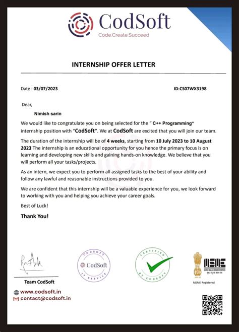 Nimish Sarin On Linkedin Codsoft Internship Programming Share