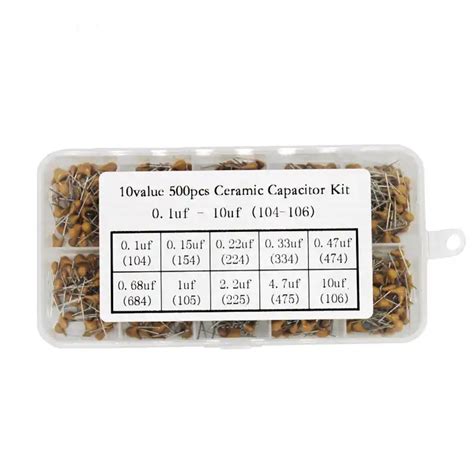 Commonly Used Monolithic Capacitor Classification Box 01uf 10uf 10