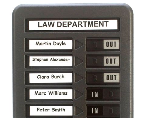 Electronic In And Out Board At Rachel Shortland Blog