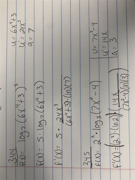 is this work correct to find the derivative f x instructions are