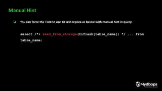 Demystifying Real time Analytics with TiDB | PPT