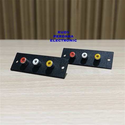 Jual Socket Soket Rca Female 3 Pin Lubang Panel Bodi Shopee Indonesia