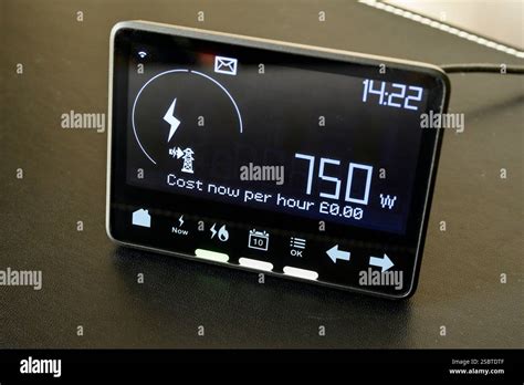 Closeup Of Domestic Smart Meter With Display Showing Electricity Export