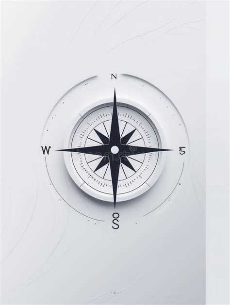 Minimalistic Compass Design Ideal For Navigation Apps Travel Services