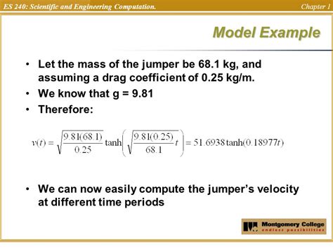 ES 240 Scientific And Engineering Computation Chapter 1 Chapter 1