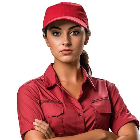 Premium Ai Image Female Labor Worker On Isolated White Background