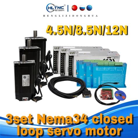 New Promotion 3 Set Nema34 Closed Loop Stepper Motor 6a 45nm85nm