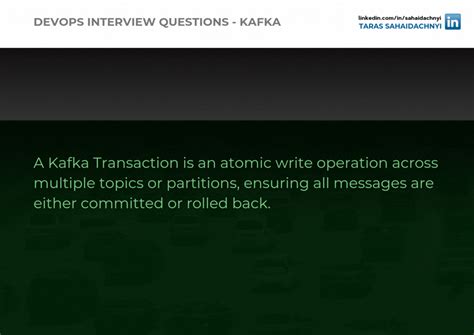 Devops Kafka Interivew Questions Interviewquestion Taras