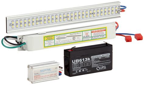 RADIONIC HI TECH Exit Sign LED Retrofit Kit White Aluminum Exit Signs Direct Wire Bulb Base