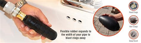 Drainx Hydro Pressure Drain Cleaning Bladder Fits 15 To 3 Drain