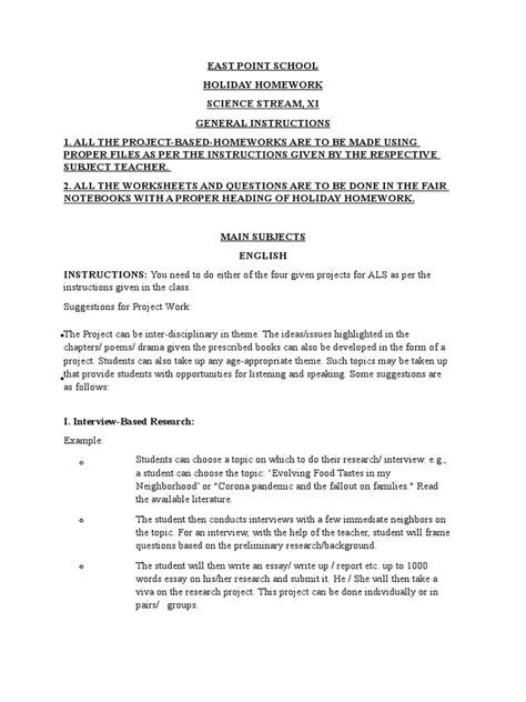 Science Stream Holiday Homework Xi C D And E Pdf Survey