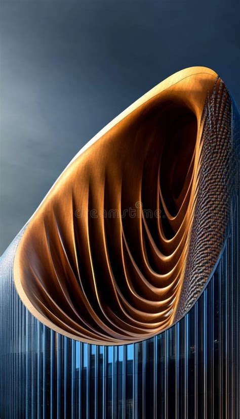 Abstract Architectural Detail Modern Building Facade Futuristic Design Exterior Structure