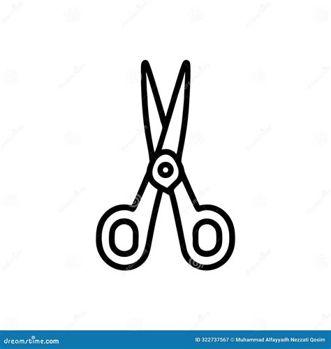 Simple Scissors Vector With Minimalist And Modern Design Stock