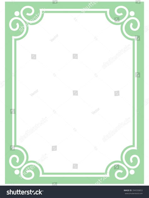 Green Border Frame Deco Vector Art Stock Vector Royalty Free