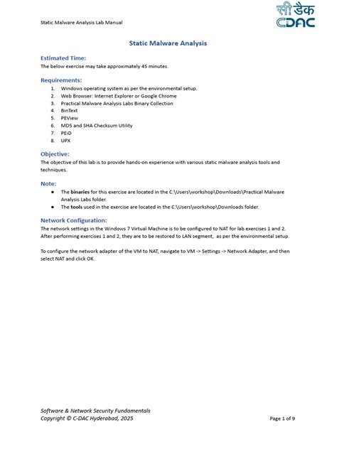 Day3 Session1 Lab1 Static Malware Analysis Pdf Malware Computer