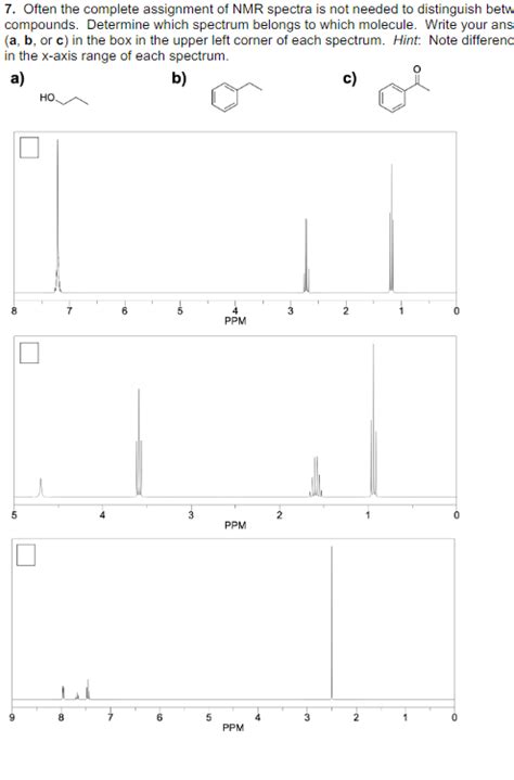 Solved Often The Complete Assignment Of Nmr Spectra Is Not Chegg