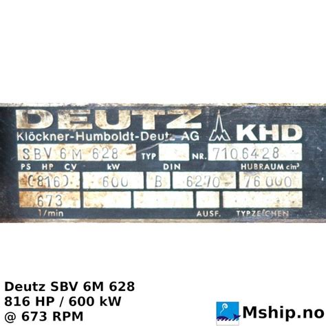 Deutz SBV 6M 628 - For Sale!