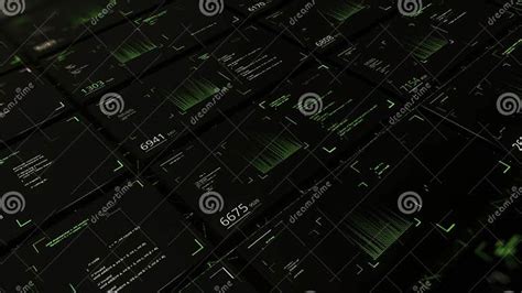 High Tech Touch Graphics With Computer Data Animation Stock Image