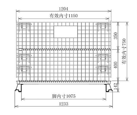 新品メッシュパレット 【型式：bnp 10】w1200×d1000×h900、50×50